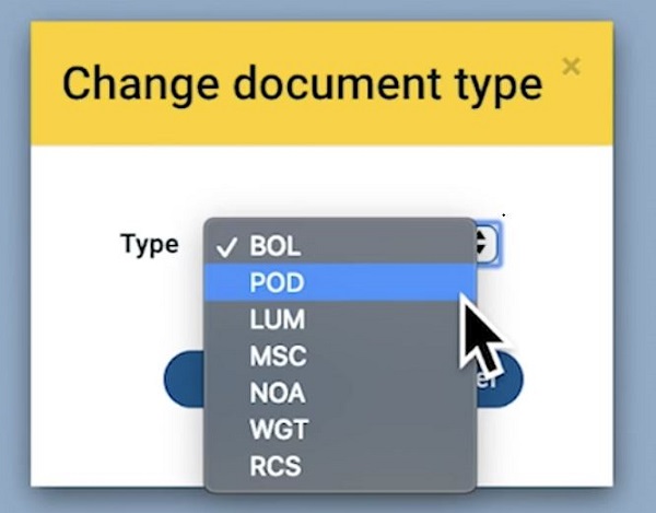 Change A Scanned Document Type